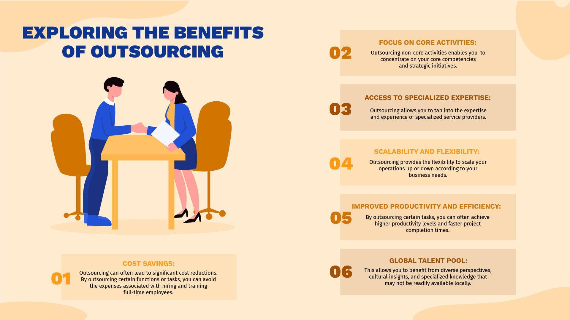 Exploring the Benefits of Outsourcing Business Infographic Template | Infografolio