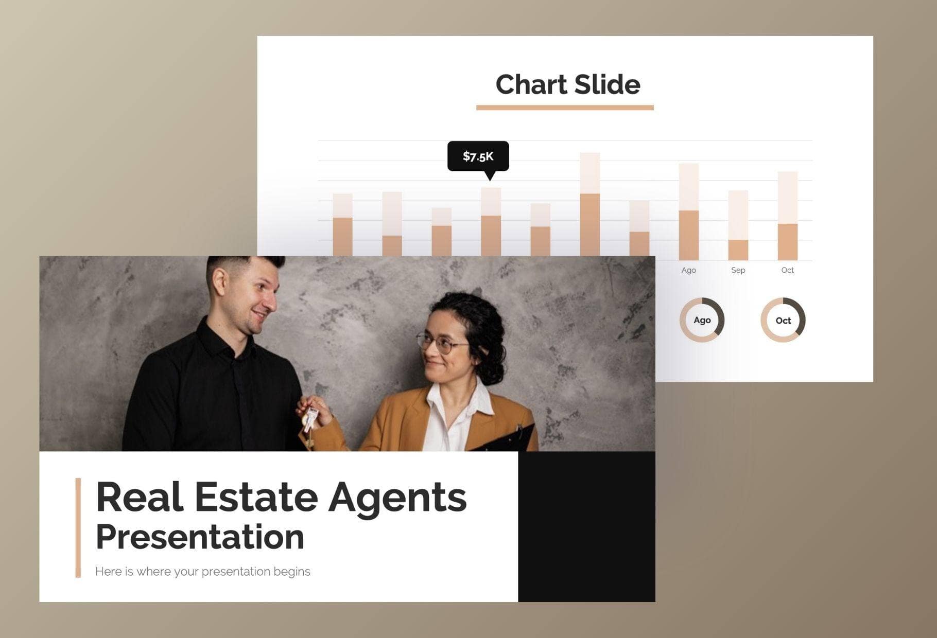 Real Estate Agents Presentation Template S08222301 | Infografolio