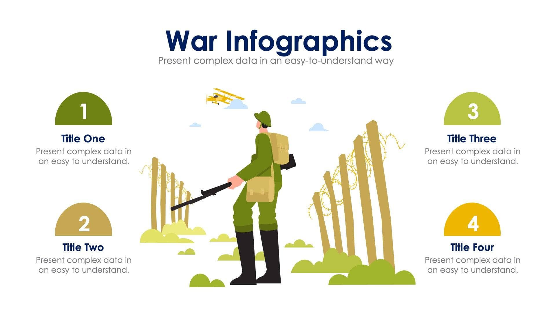 War Slide Infographic Template S01312301 | Infografolio
