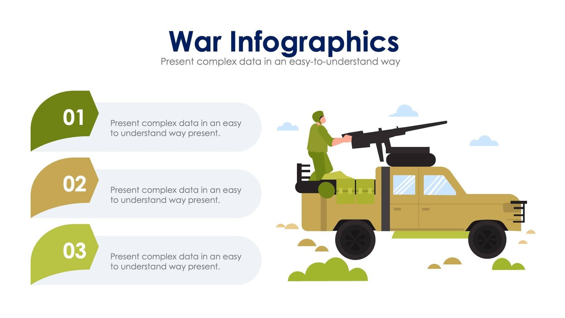 War Slide Infographic Template S01312304 | Infografolio
