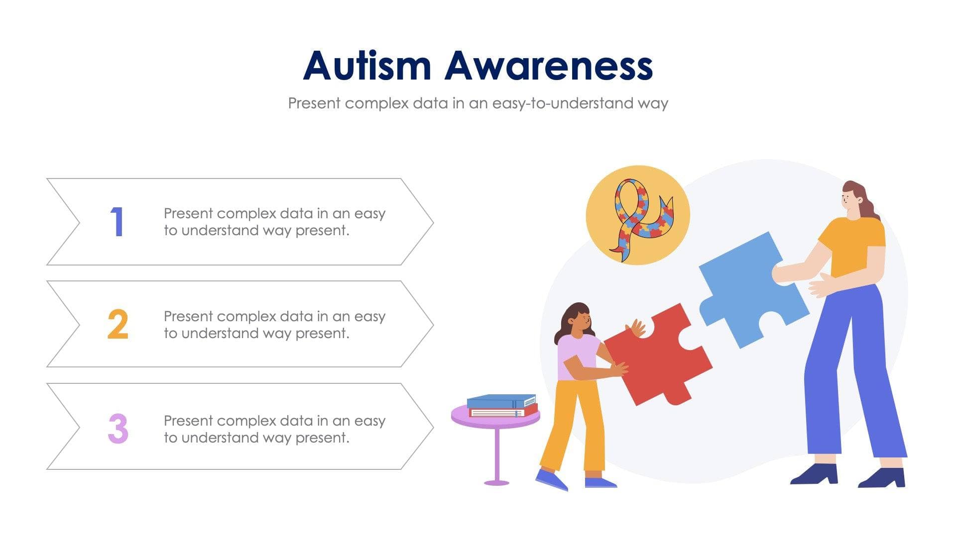 Autism Awareness Slide Infographic Template S08162207 | Infografolio