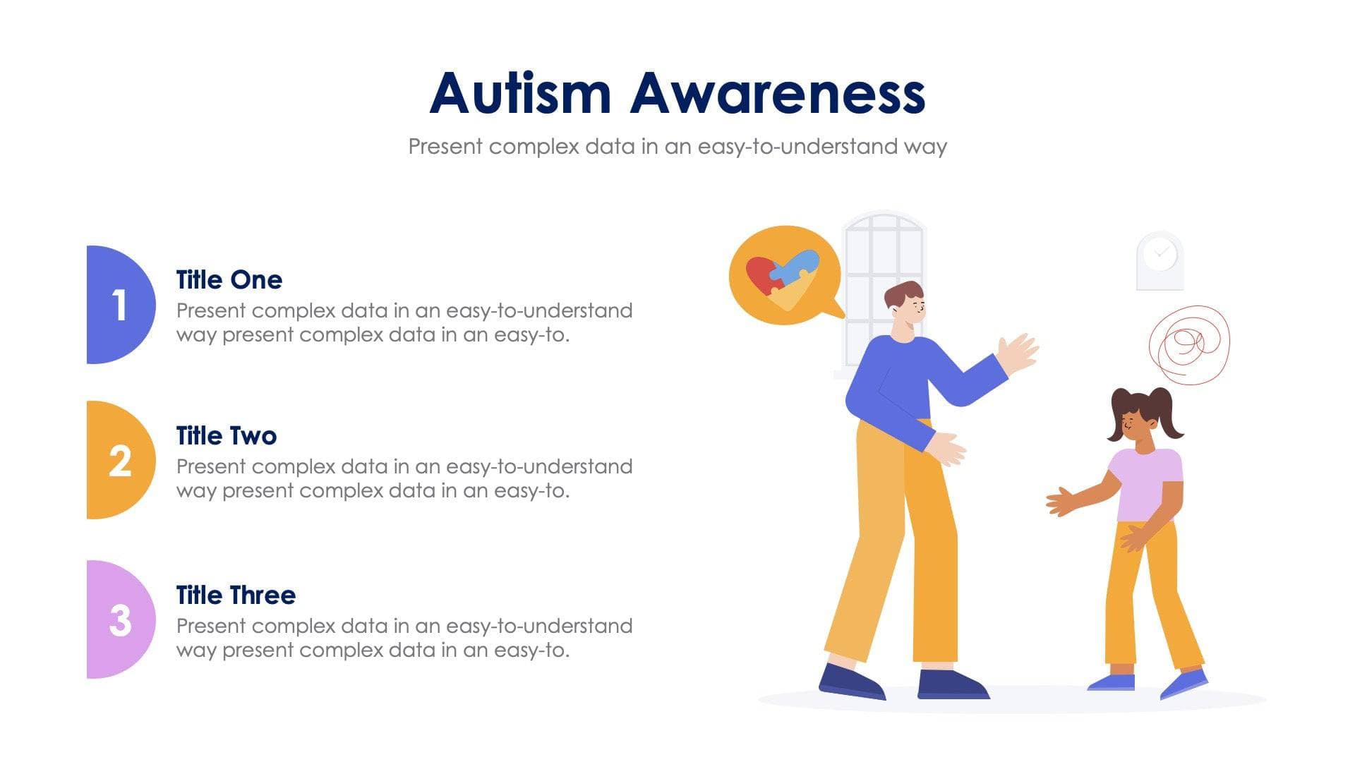 Autism Awareness Slide Infographic Template S08162208 | Infografolio