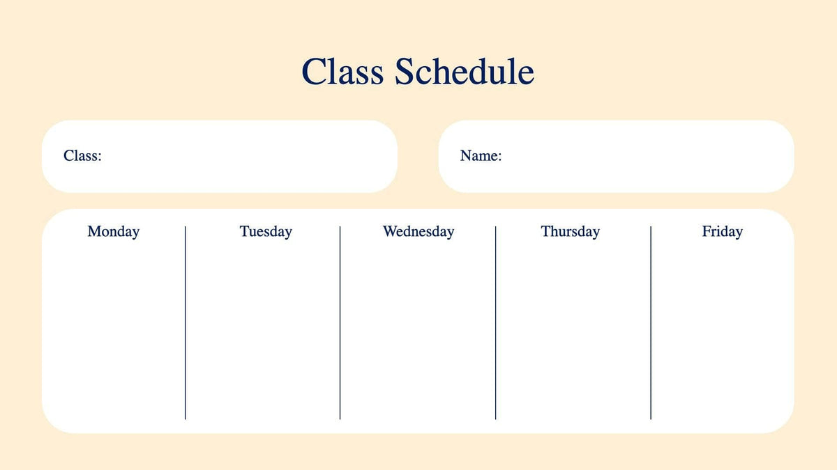 Class Schedule Slide Infographic Template S08112205 – Infografolio