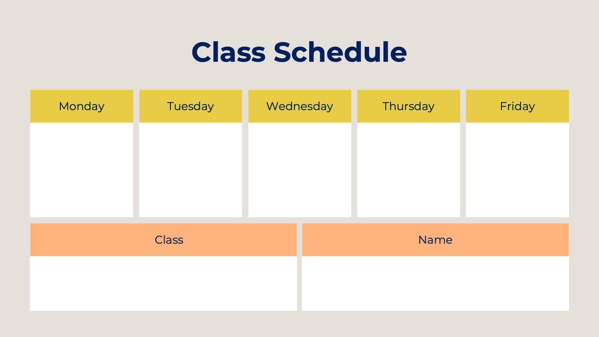 Class Schedule Slide Infographic Template S08112206 | Infografolio