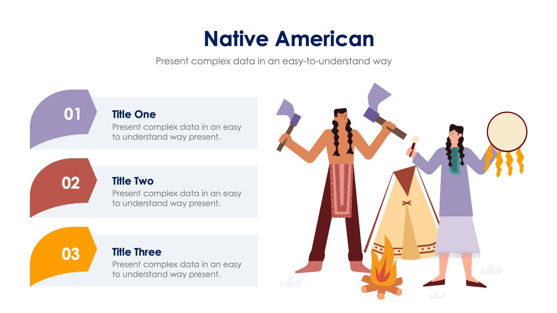 Native American Slide Infographic Template S01122301 | Infografolio