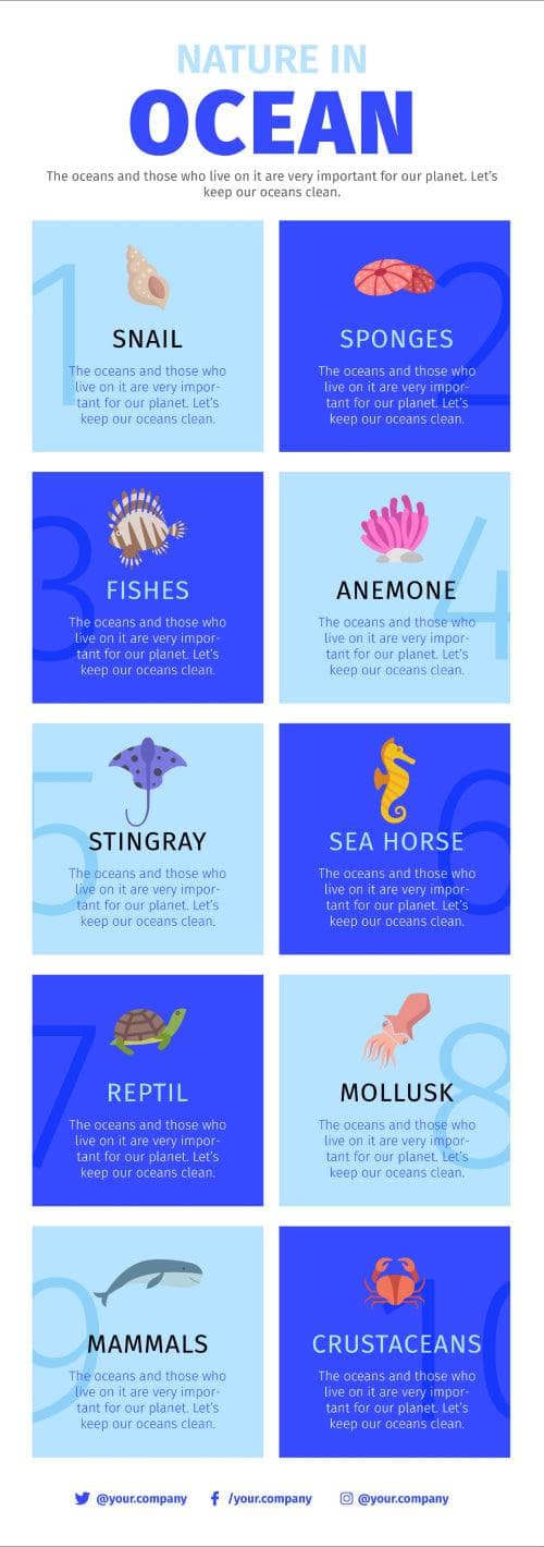 Nature in Oceans Infographic Template | Infografolio