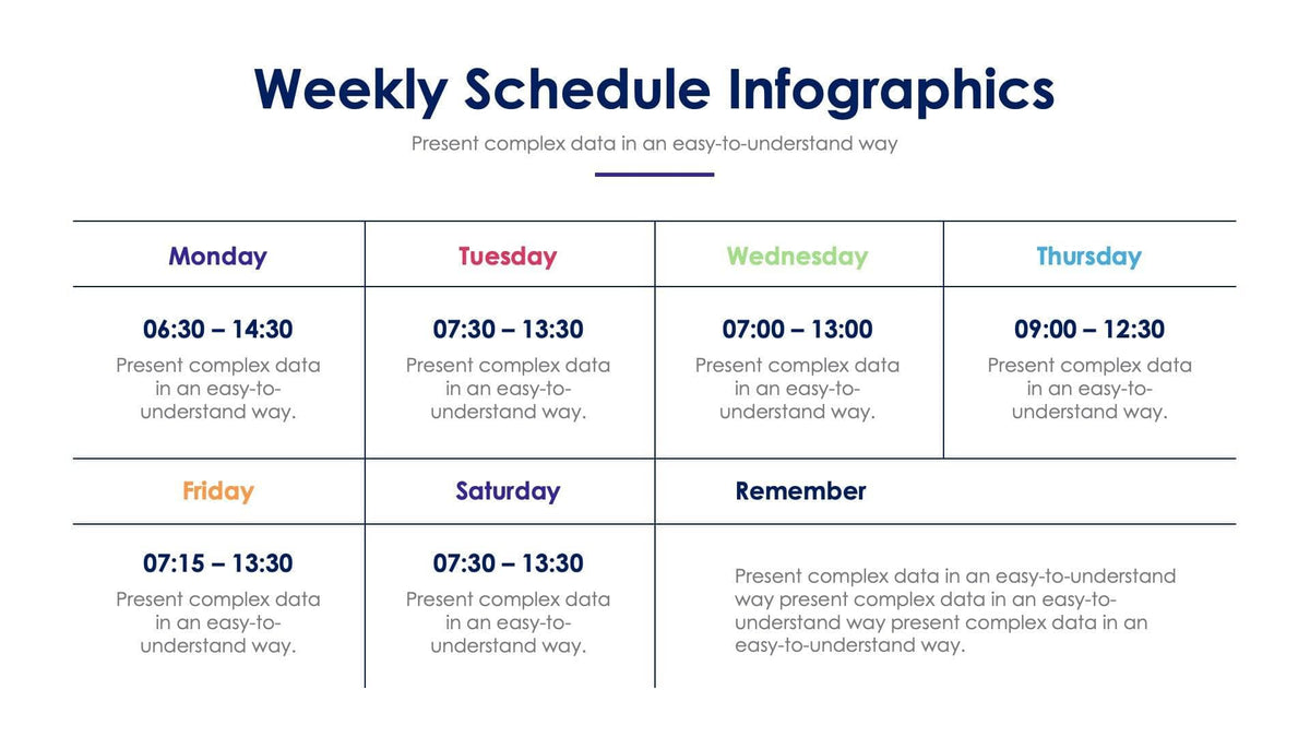 Weekly Schedule Slide Infographic Template S03032207 – Infografolio