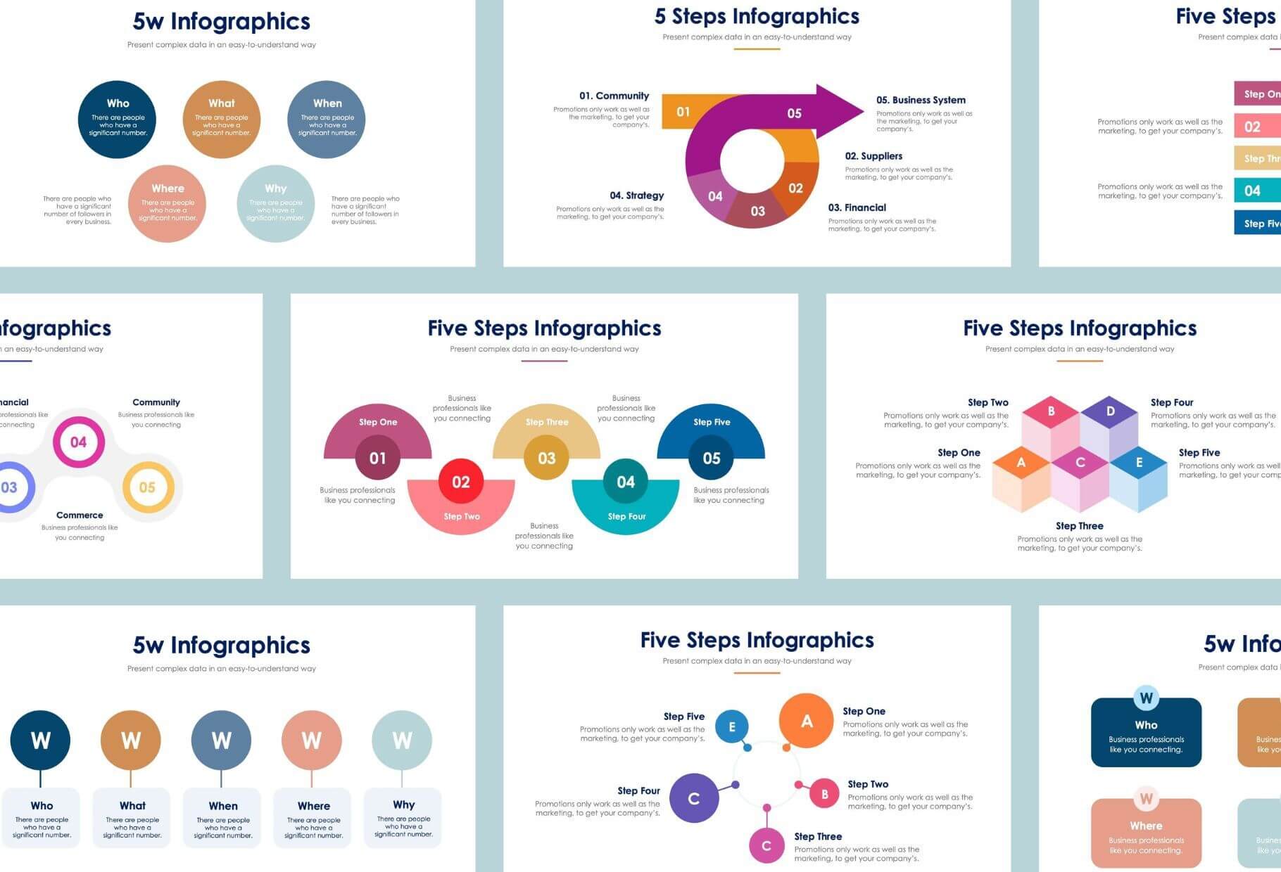 1000+ Best Free 5 Stages PowerPoint Infographic Templates | Infografolio