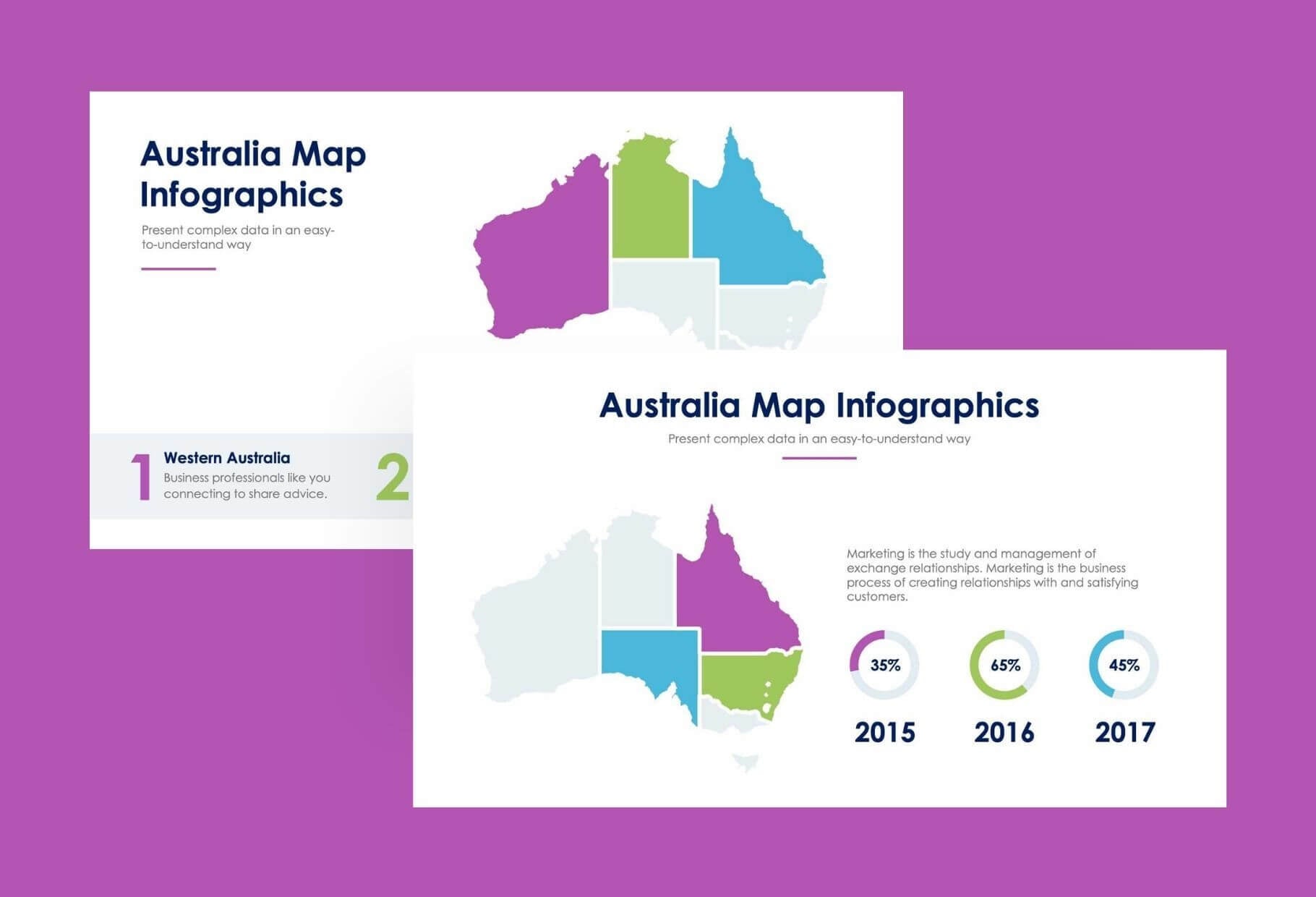 20+ Best Free Australia Map PowerPoint Infographic Templates | Infografolio