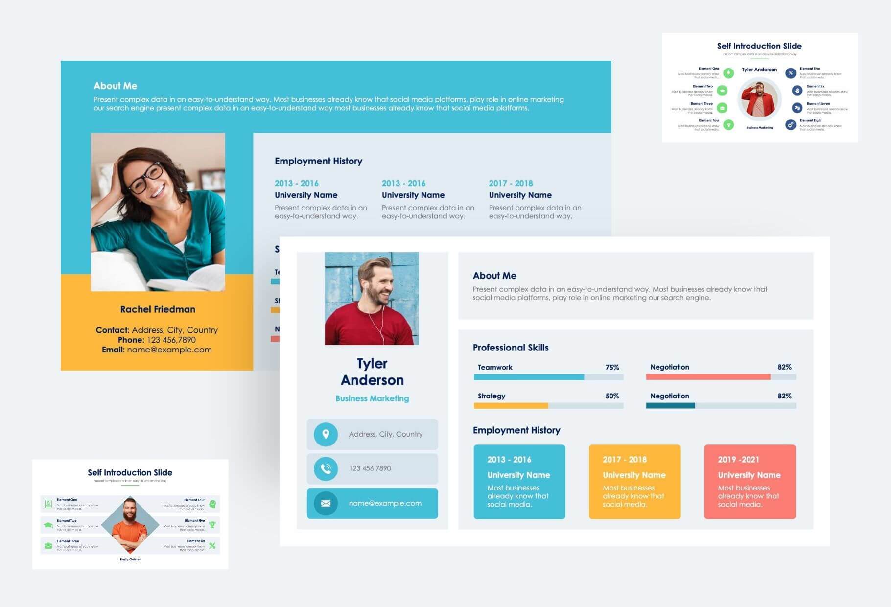 20+ Best Free Self Introduction PowerPoint Infographic Templates ...