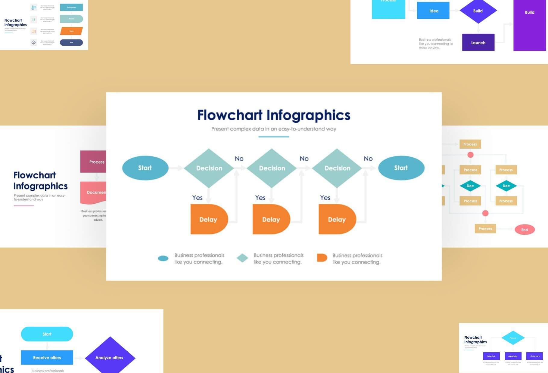 40+ Best Free Flowchart PowerPoint Infographic Templates | Infografolio