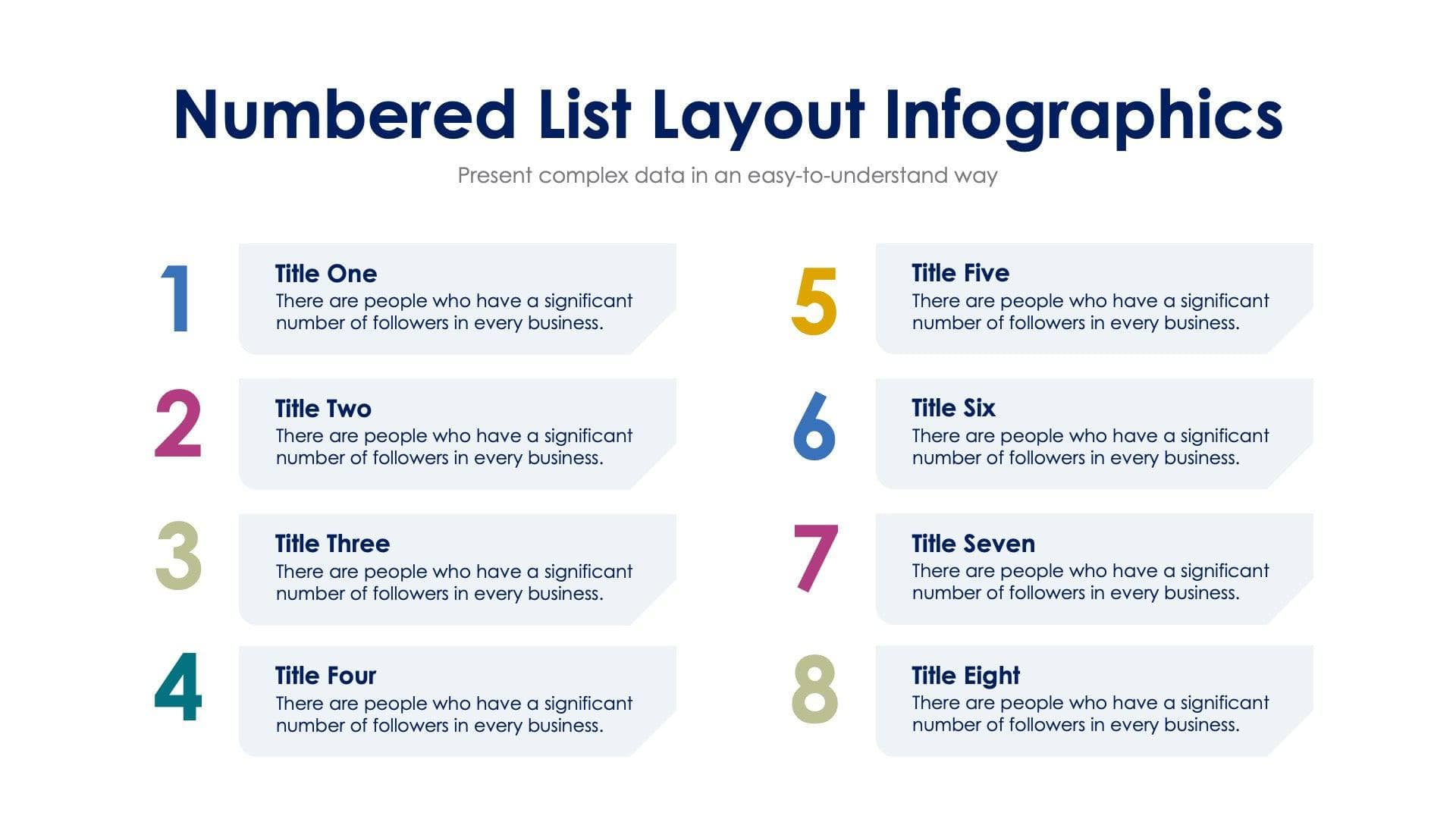 Numbered List Layout Slide Infographic Template S02212401 | Infografolio