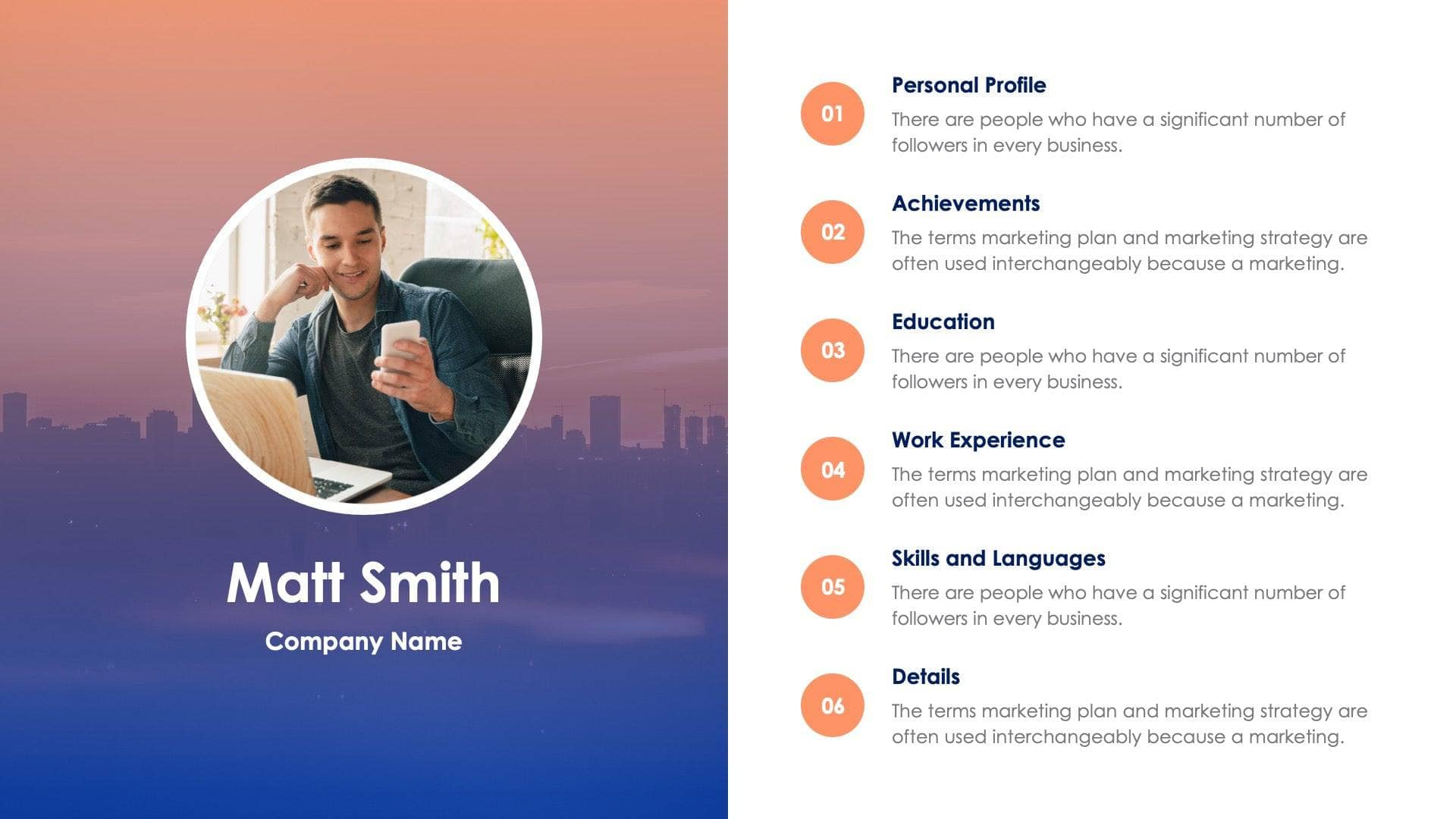 About Me Slide Infographic Template S03222301 | Infografolio