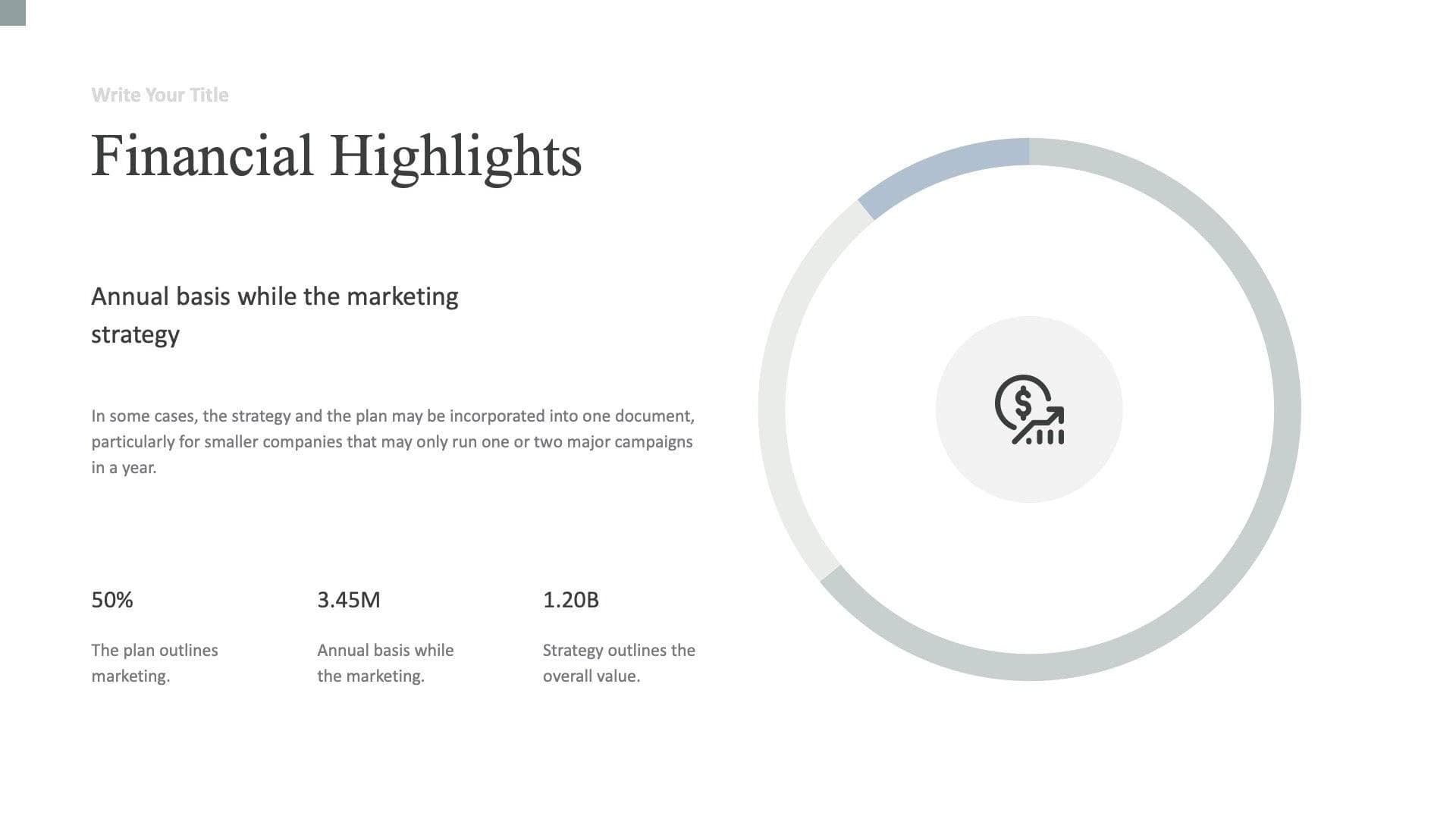 Financial Highlights Opal Blue White Slide Template S04242301 ...