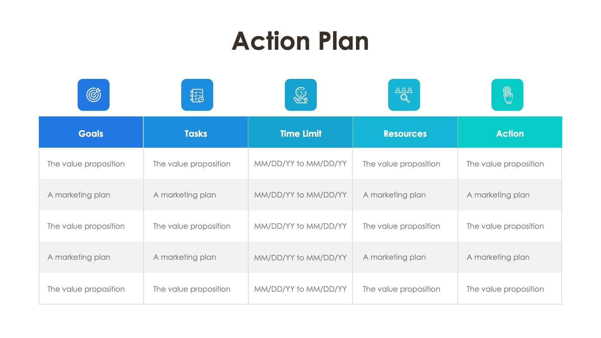 Action Plan Slide Infographic Template S04202307 | Infografolio