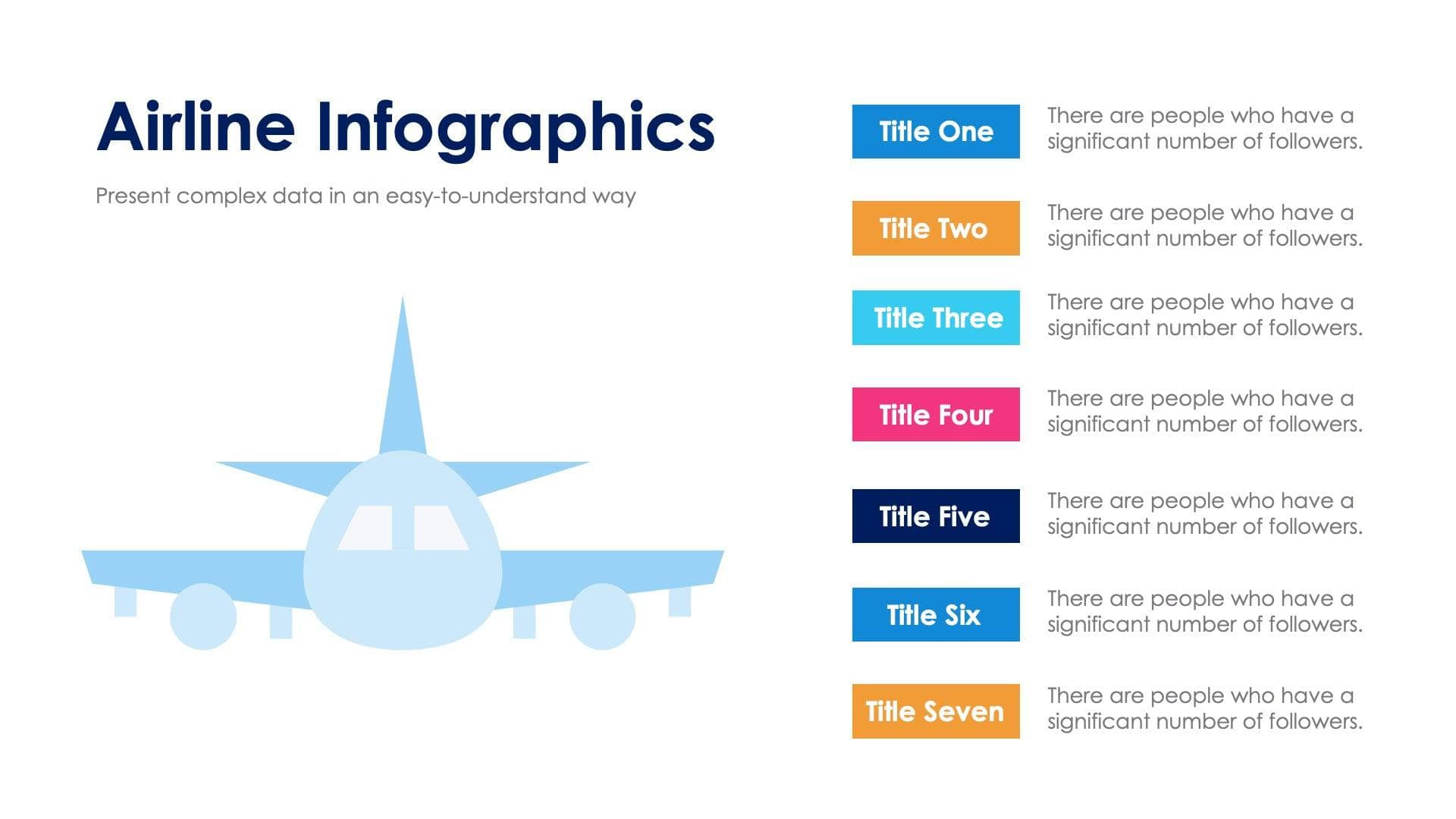 Airline Slide Infographic Template S12192301 | Infografolio