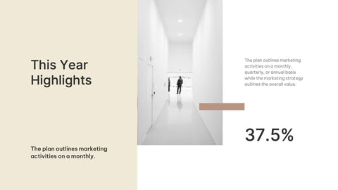 Linen Mocha Minimal and Modern Presentation Annual Report Template S04 ...