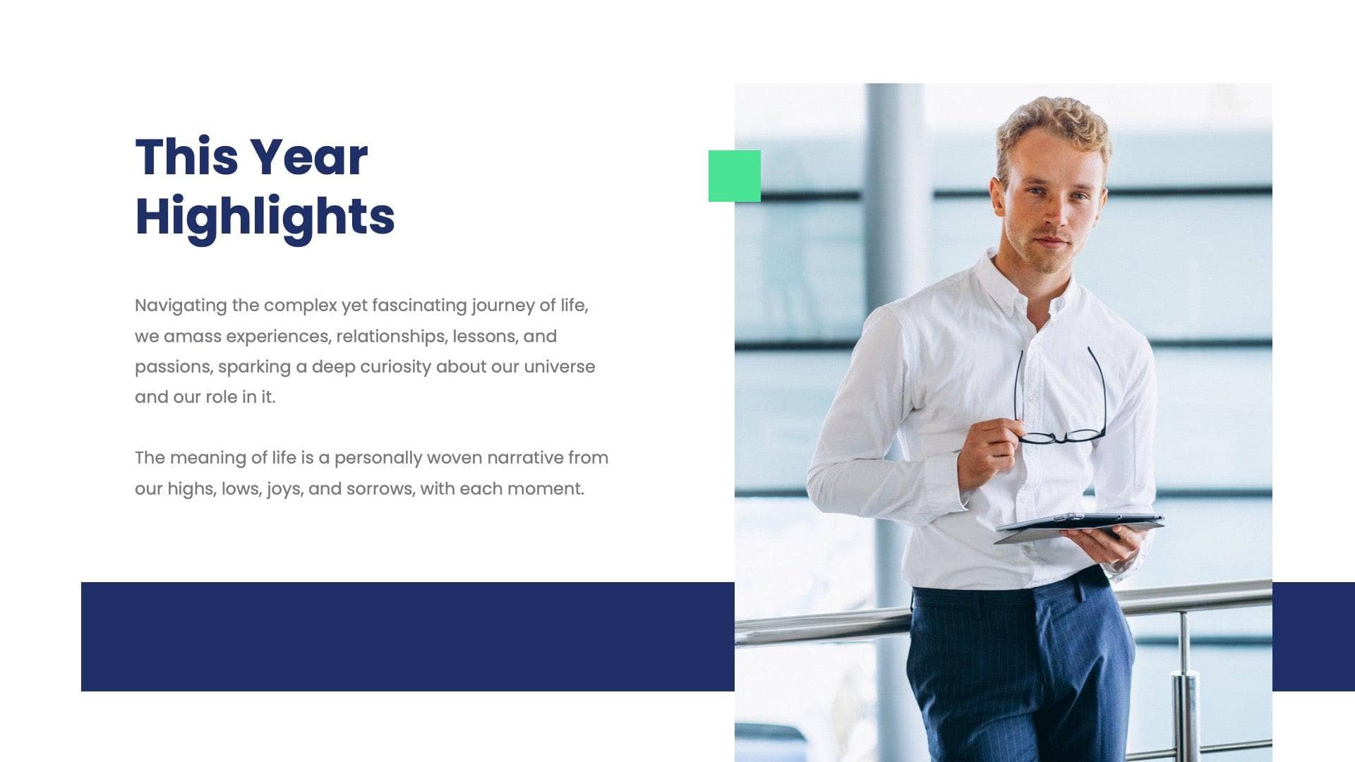 Blue Neon Green Simple and Professional Presentation Annual Report Tem ...