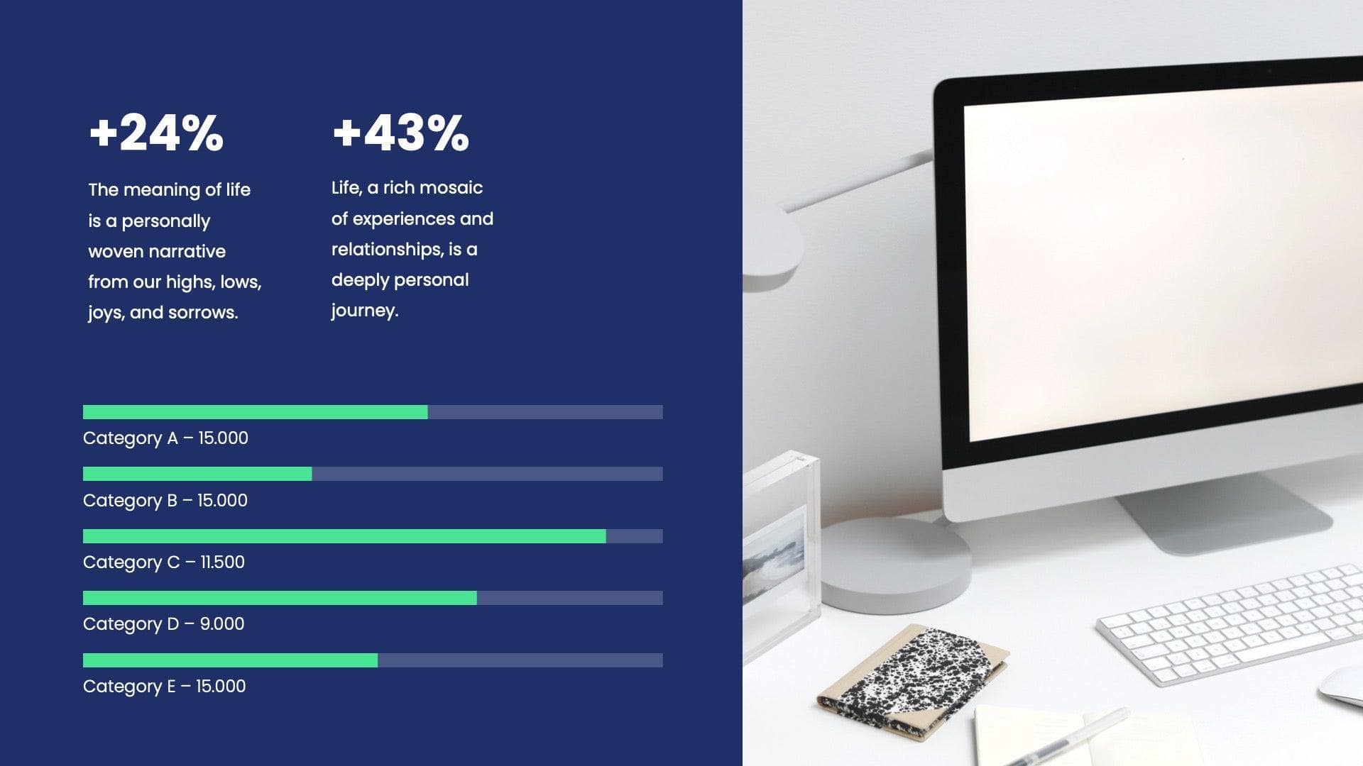 Blue Neon Green Simple and Professional Presentation Annual Report Tem ...