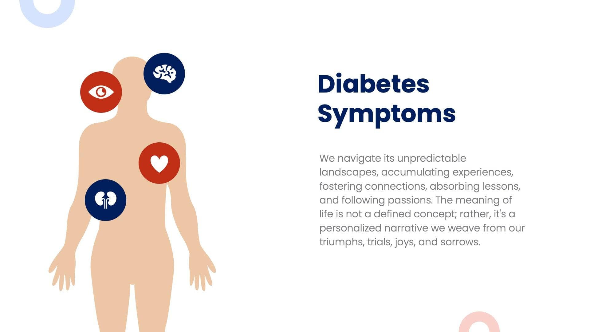 Blue and Red Simple Diabetes Presentation Template S07192301 | Infografolio