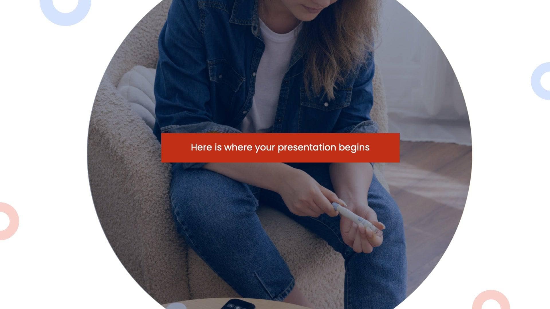 Blue and Red Simple Diabetes Presentation Template S07192301 | Infografolio
