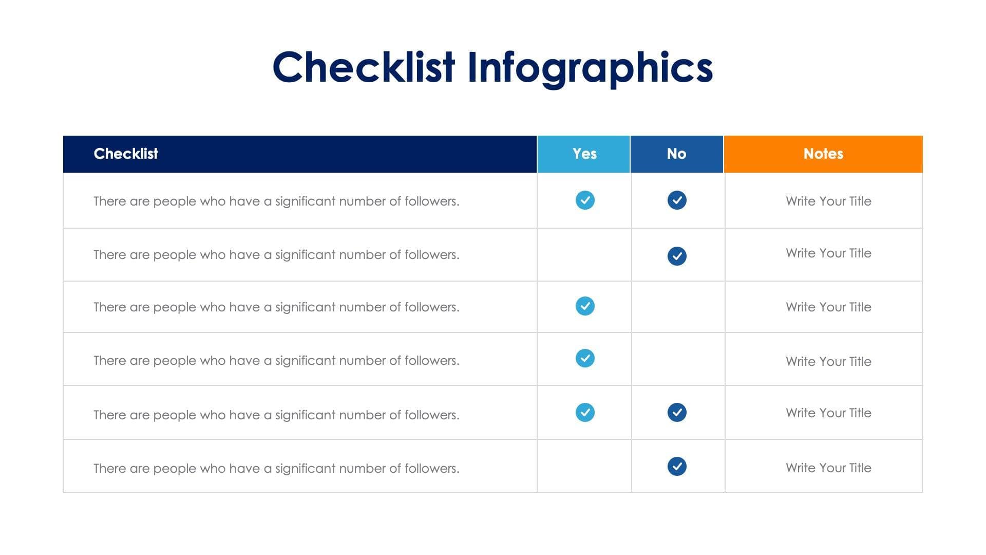 Checklist Slide Infographic Template S01102314 | Infografolio