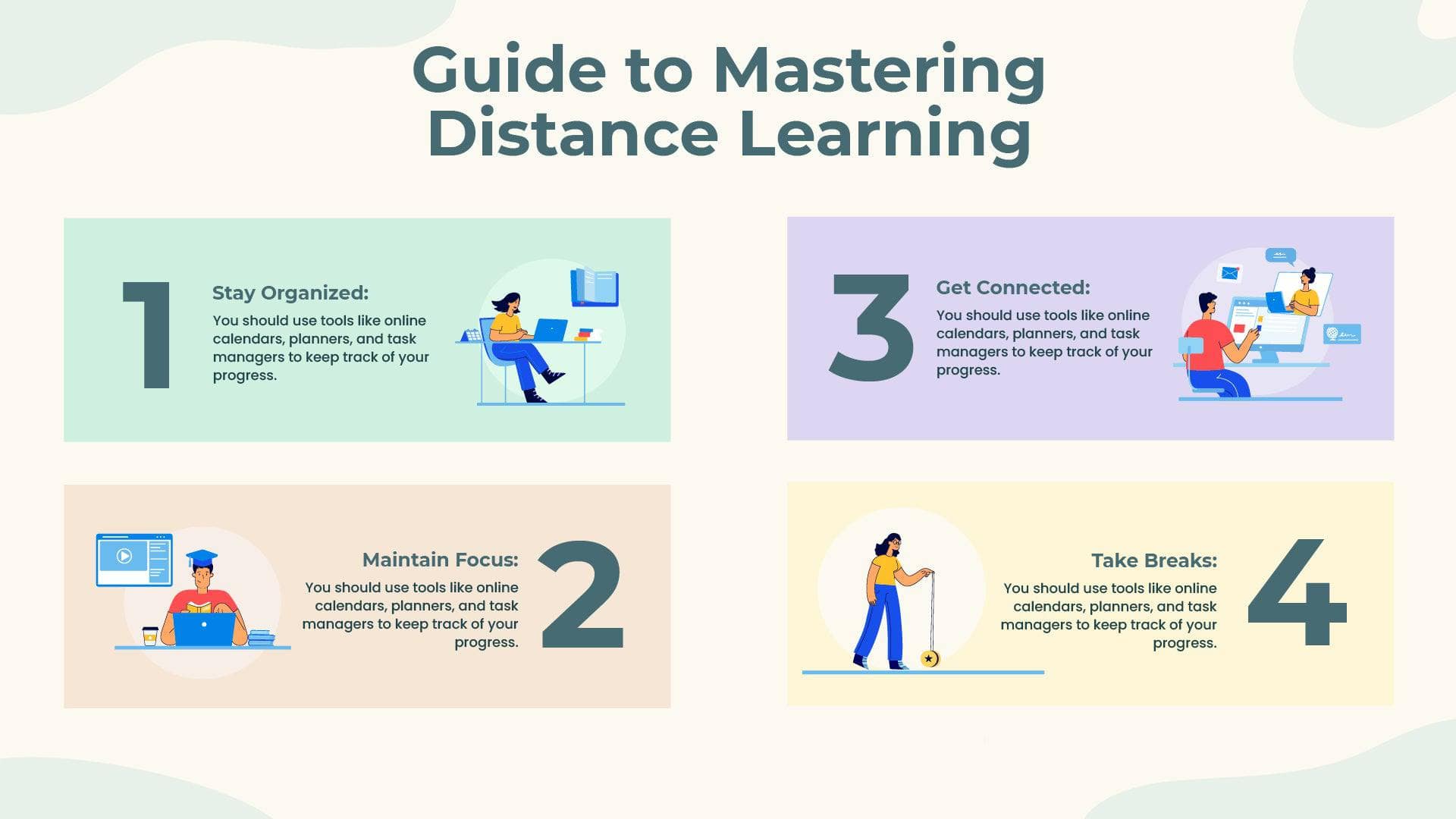 Guide to Mastering Distance Learning Education Infographic Template ...
