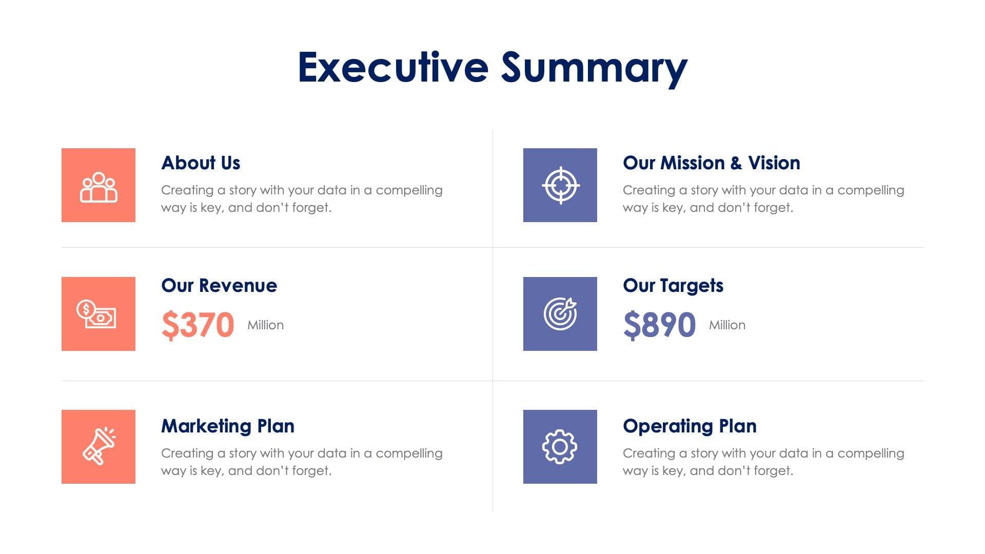 Executive Summary Slide Infographic Template S01102302 | Infografolio