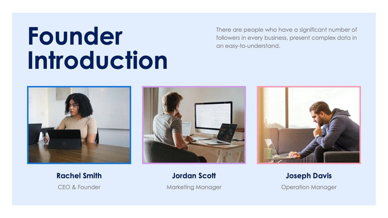 Founder Introduction Slides | Infografolio