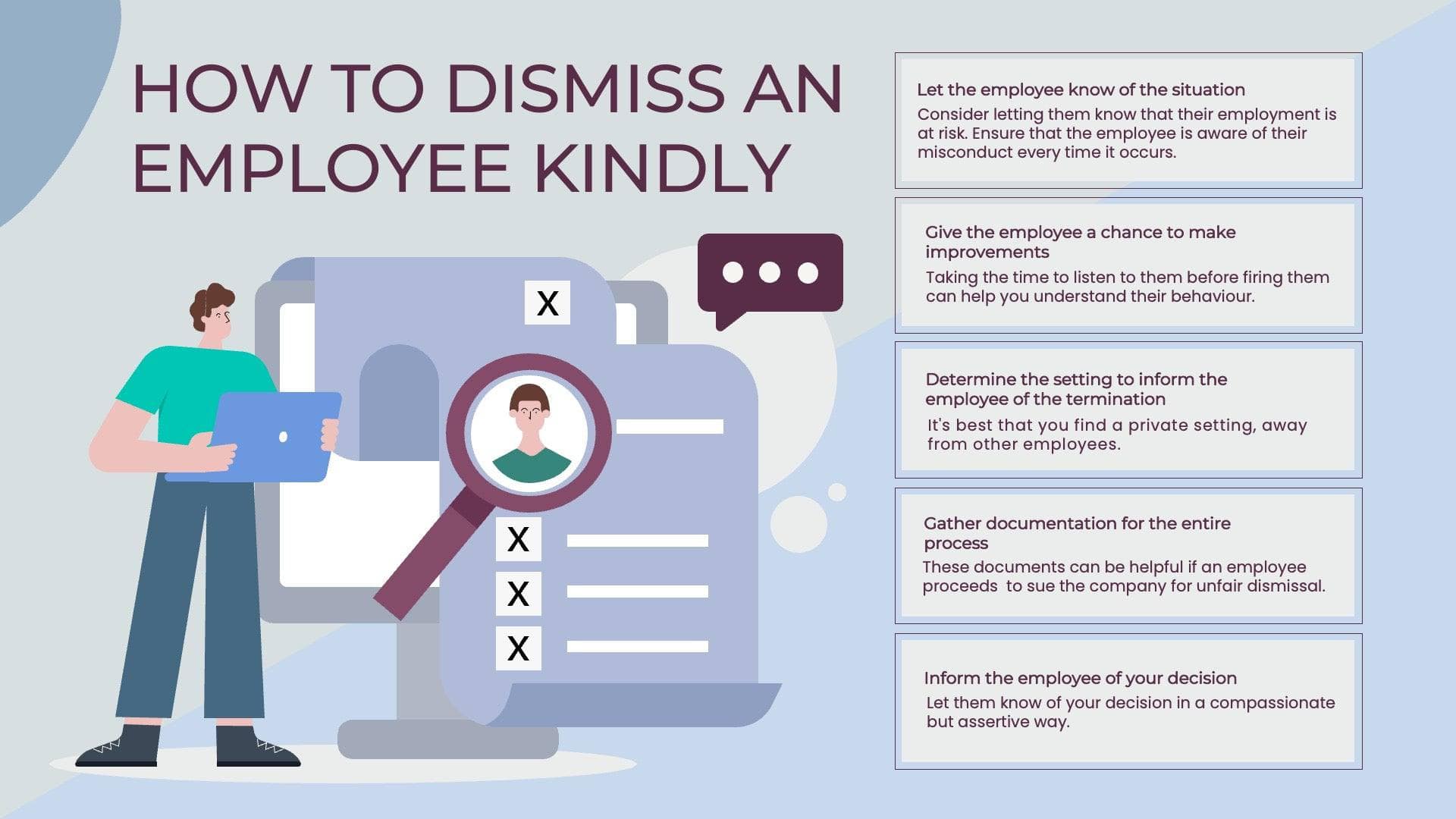 How to Dismiss an Employee Kindly Human Resources Infographic Template ...