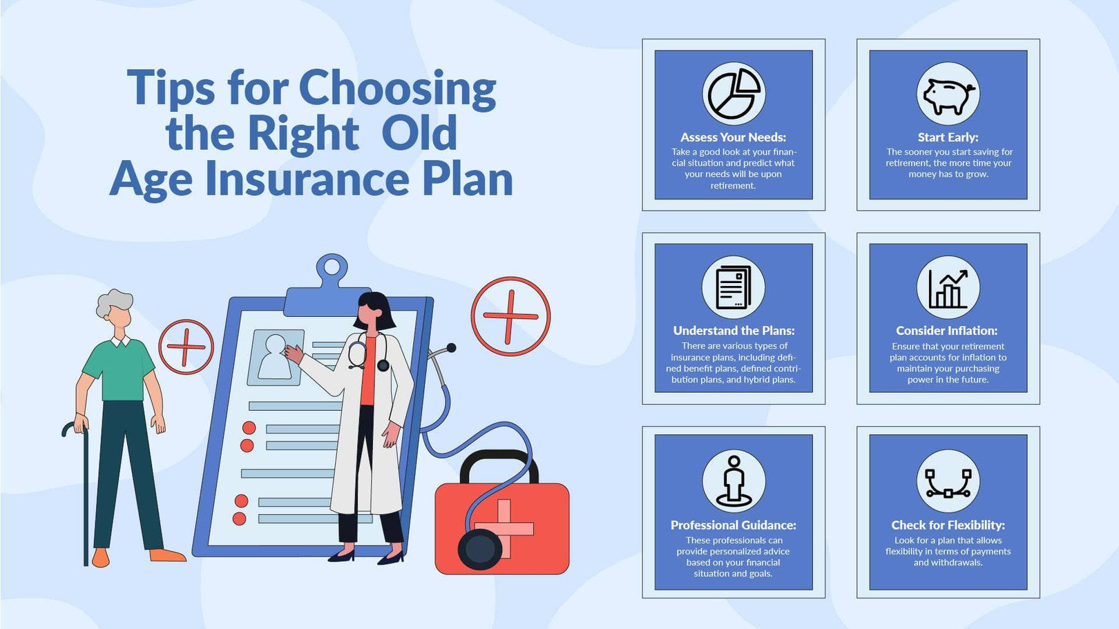 Tips for Choosing the Right Old Age Insurance Plan Infographic Templat ...