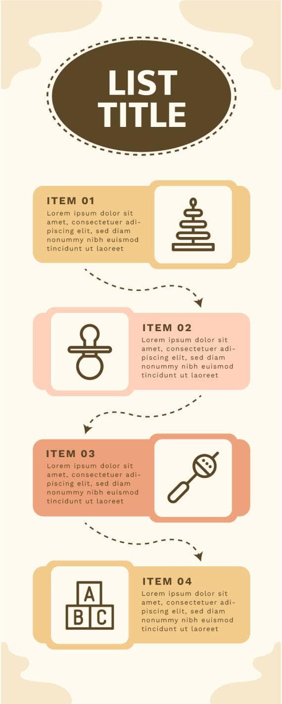 Beige and Brown List Infographic Template – Infografolio