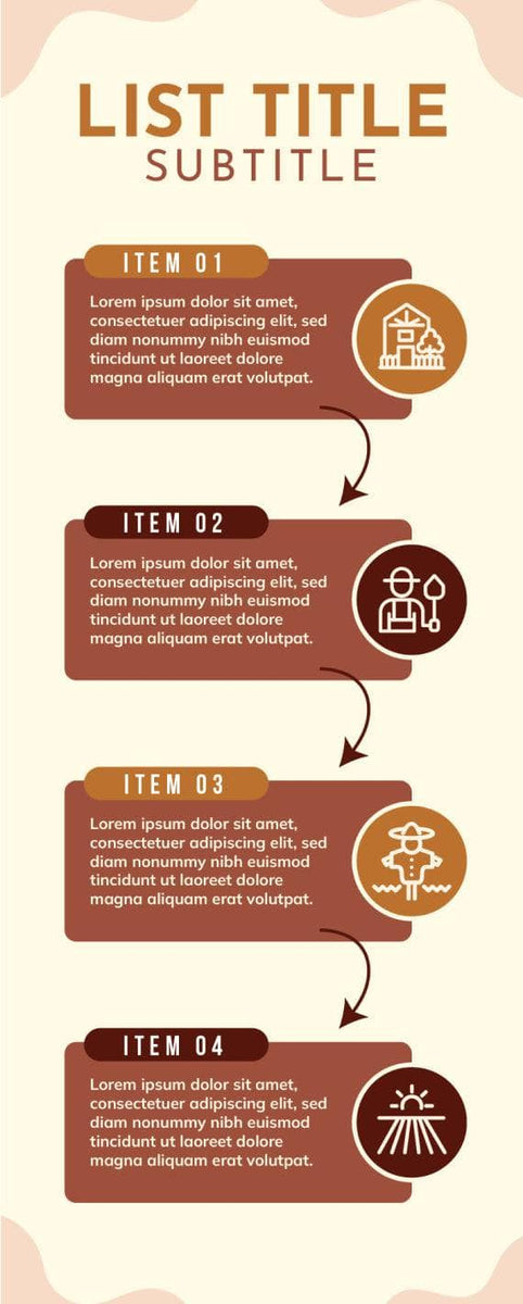 Nude and Brown List Infographic Template – Infografolio