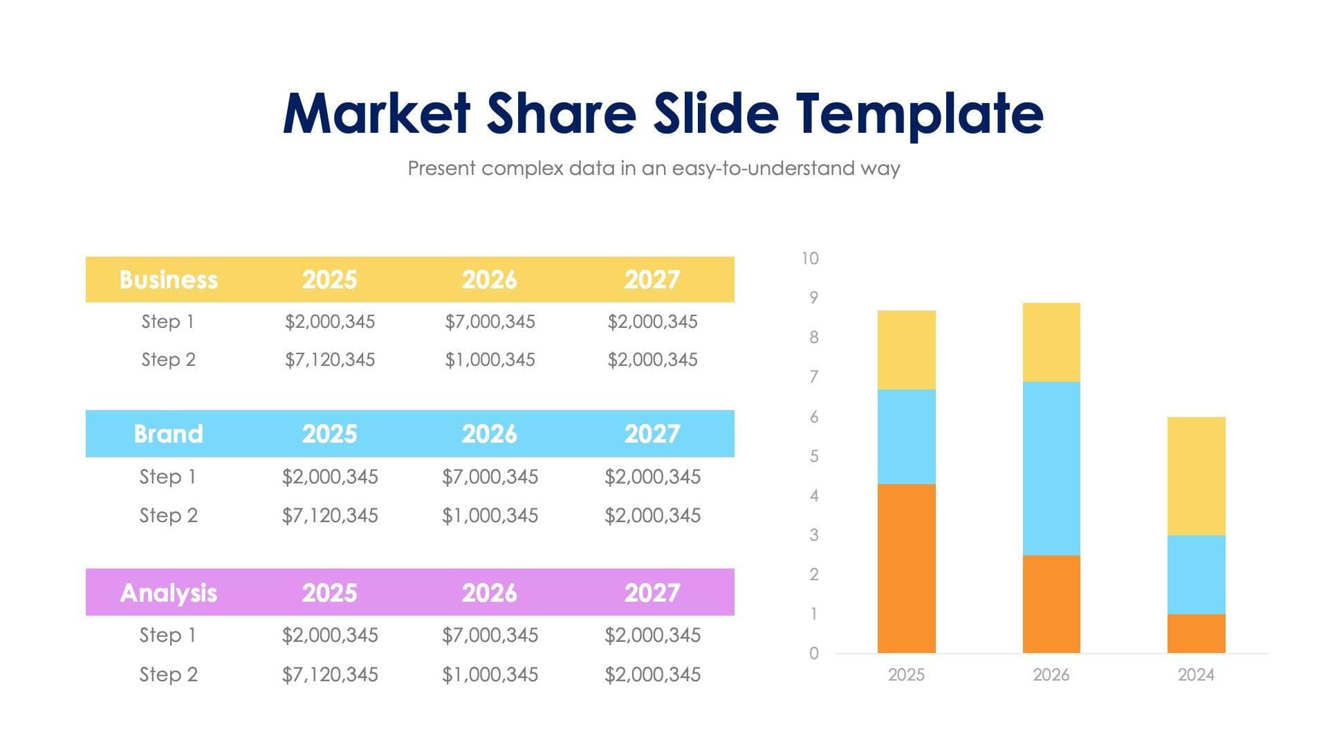 Market Share Slide Infographic Template S09042302 | Infografolio