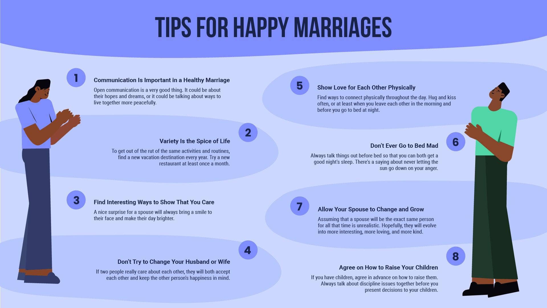 Tips for Happy Marriages Infographic Template | Infografolio