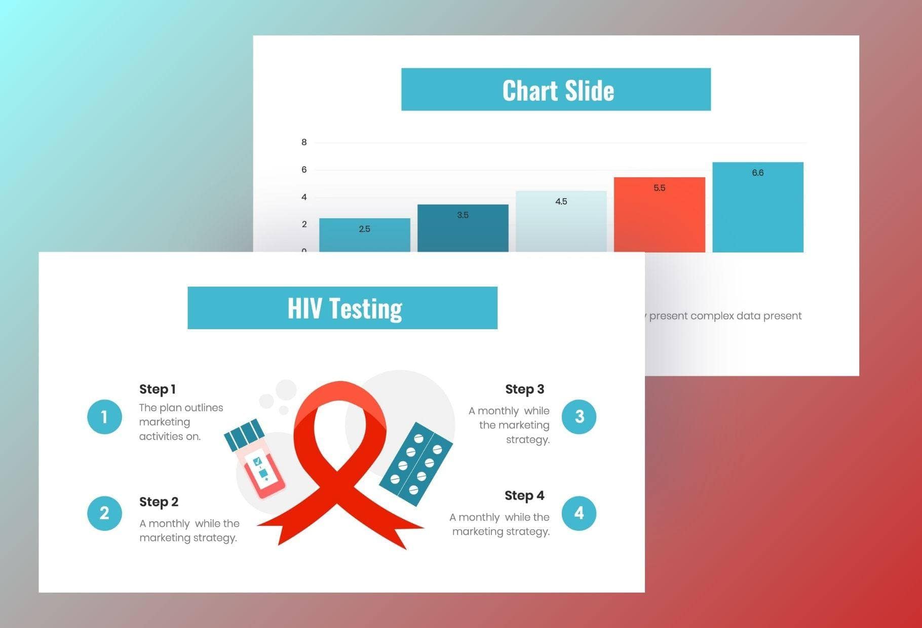 Aquamarine and Red Simple HIV Care Presentation Template S07262301 ...