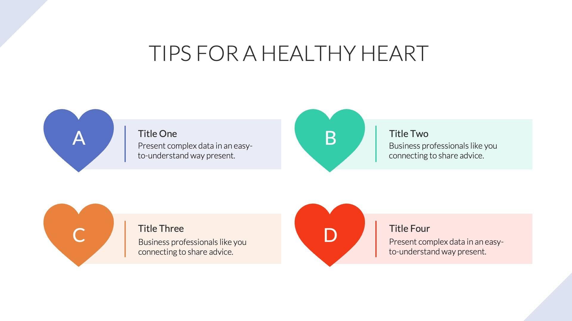 Colorful Professional and Simple Heart Presentation Template S07242301 ...