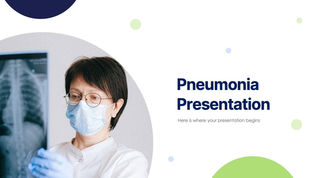 Green and Blue Simple Pneumonia Presentation Template S07242301 ...