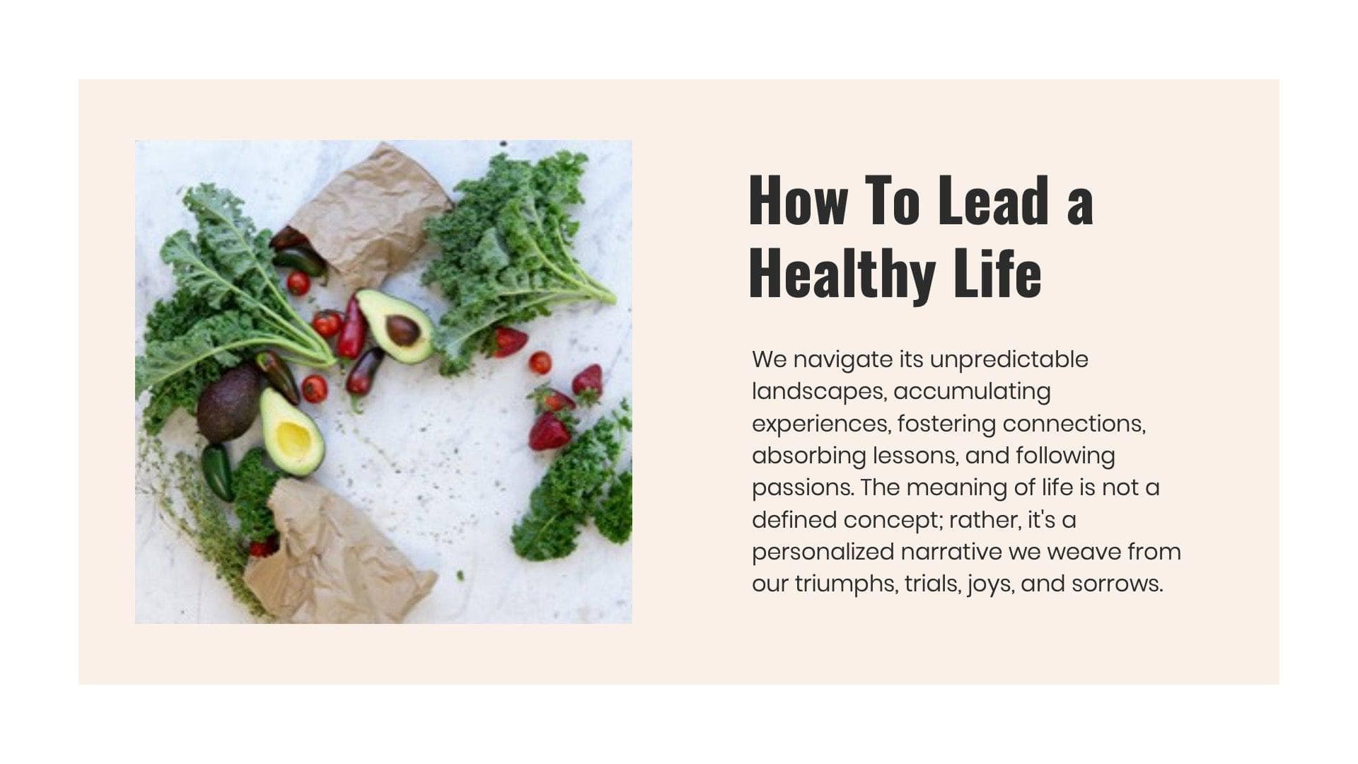 Healthy Lifestyle Presentation Template S08072301 | Infografolio