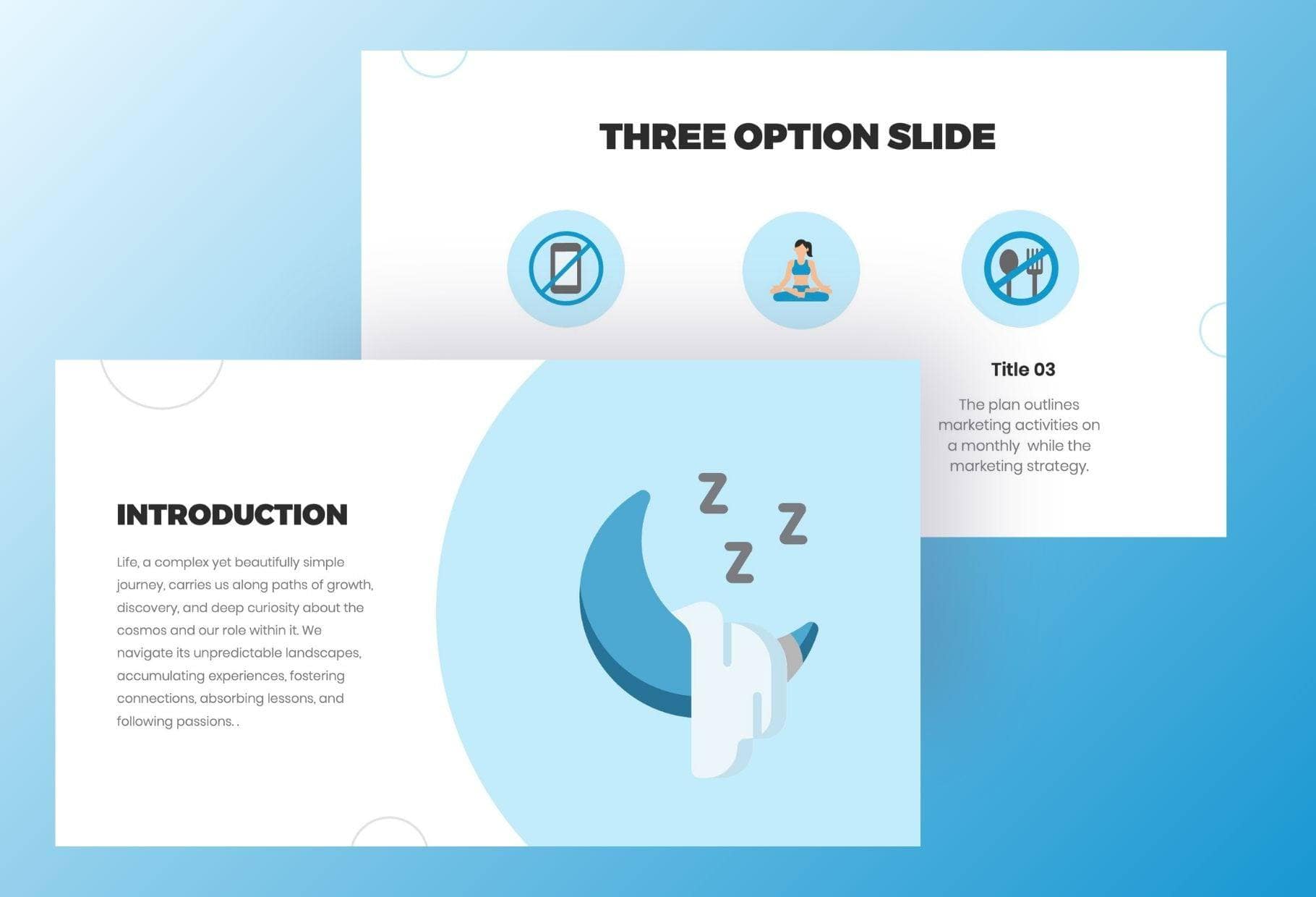 Insomnia Presentation Template S08142301 | Infografolio