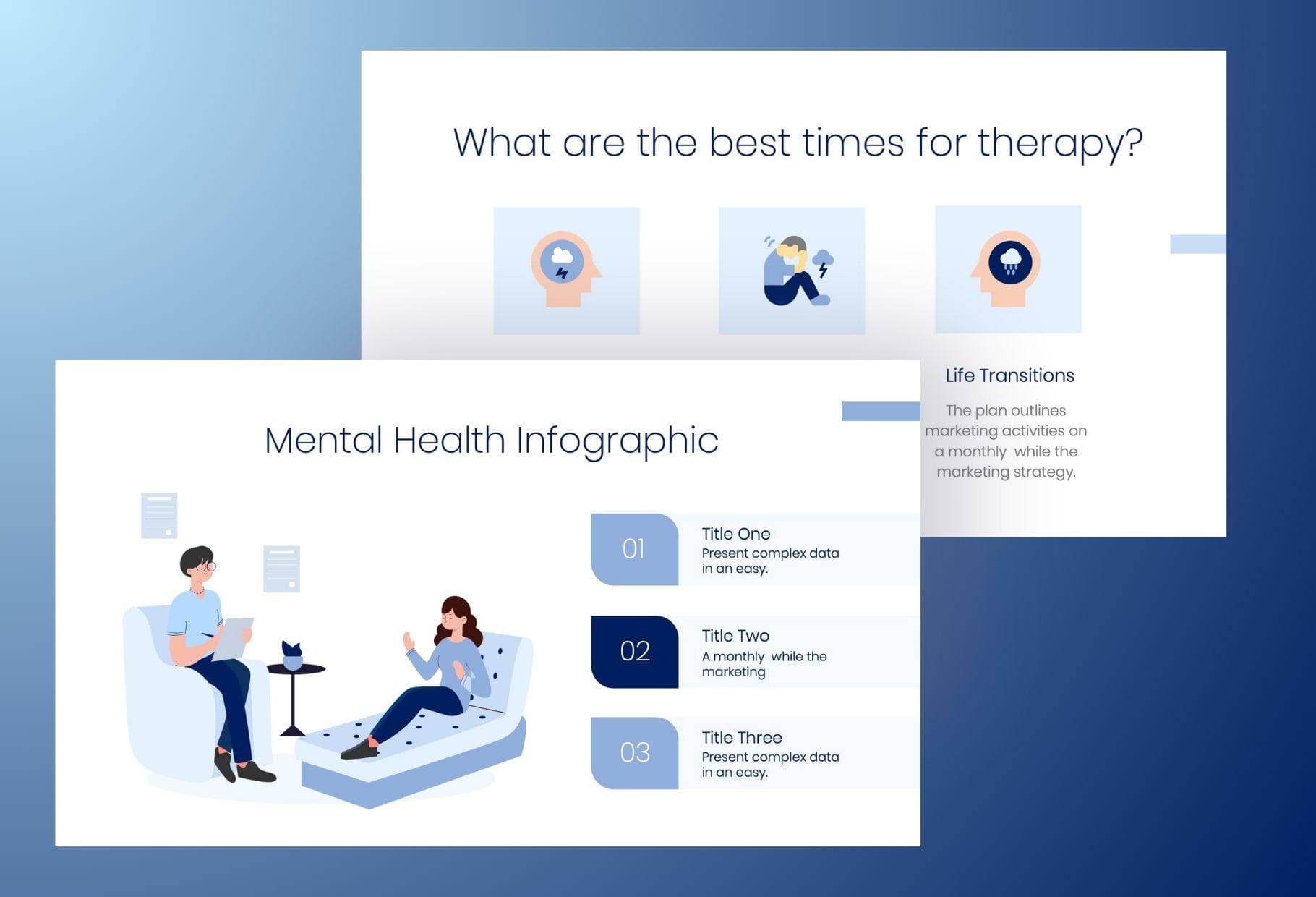 Mental Health Presentation Template S07282301 | Infografolio