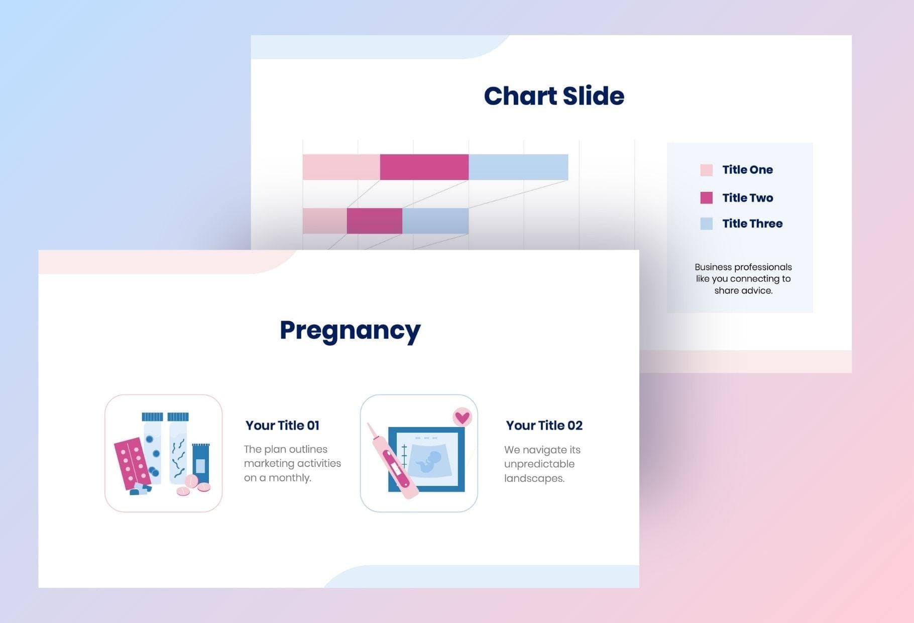 Pink and Blue Simple Pregnancy Presentation Template S07272301 ...