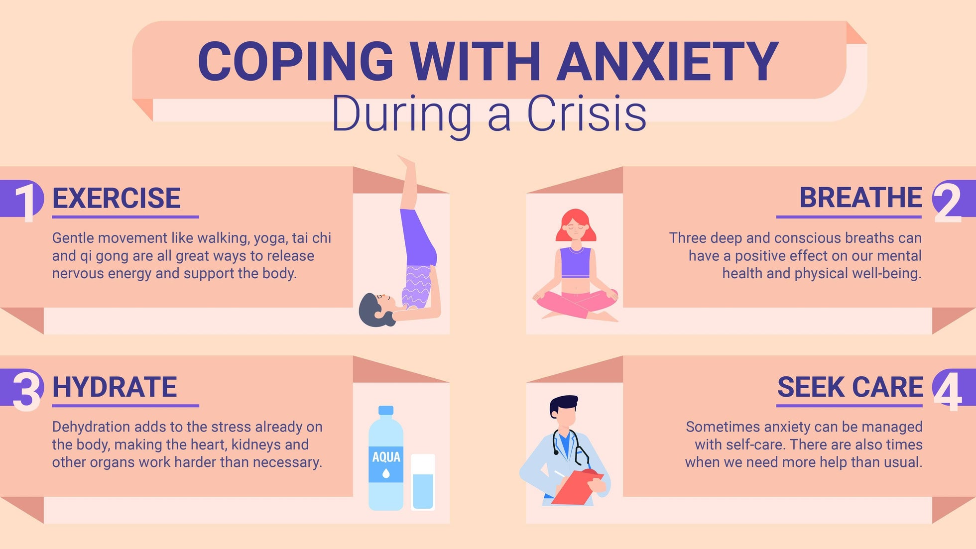 Coping With Anxiety During a Crisis Infographic Template | Infografolio
