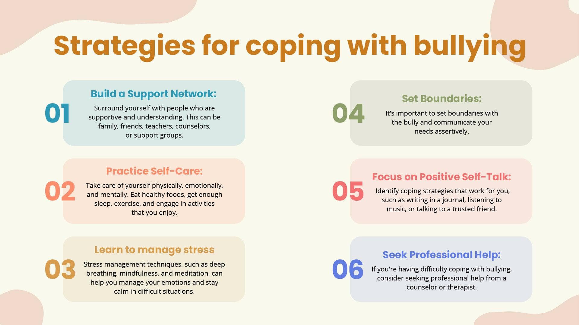 Strategies for Coping With Bullying Mental Health Infographic Template ...