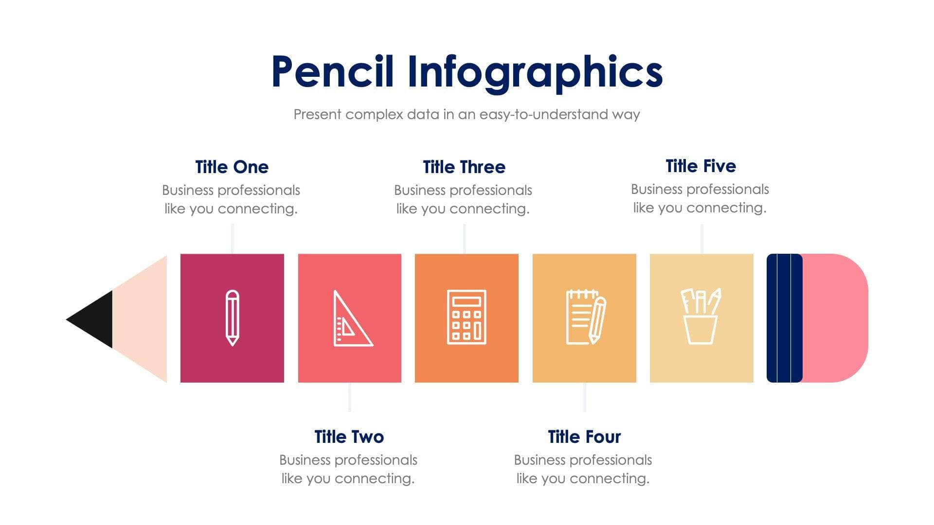 Pencil Slide Infographic Template S01082403 | Infografolio
