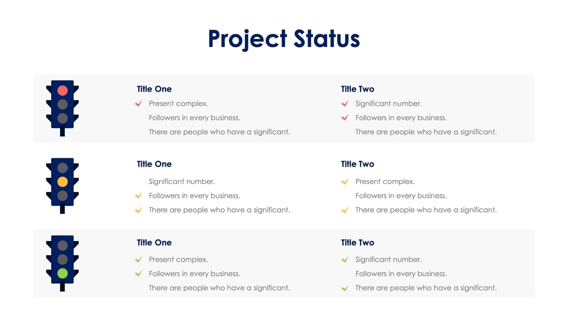Project Status Slide Infographic Template S04202303 | Infografolio
