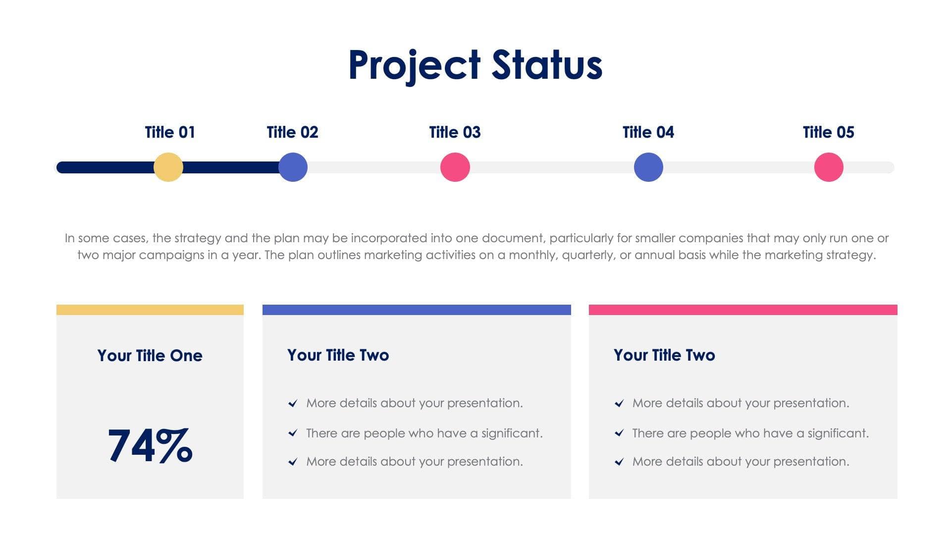 Project Status Slide Infographic Template S04202311 | Infografolio
