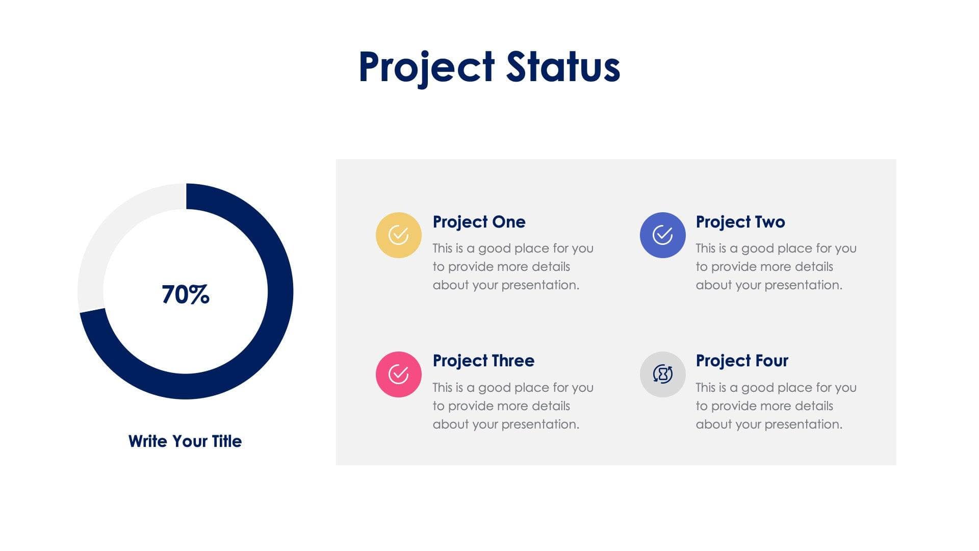 Project Status Slide Infographic Template S04202318 | Infografolio