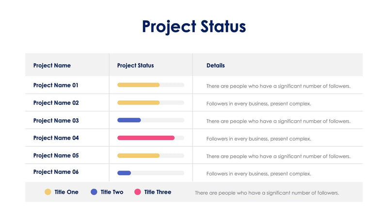 Project Status Slides | Infografolio