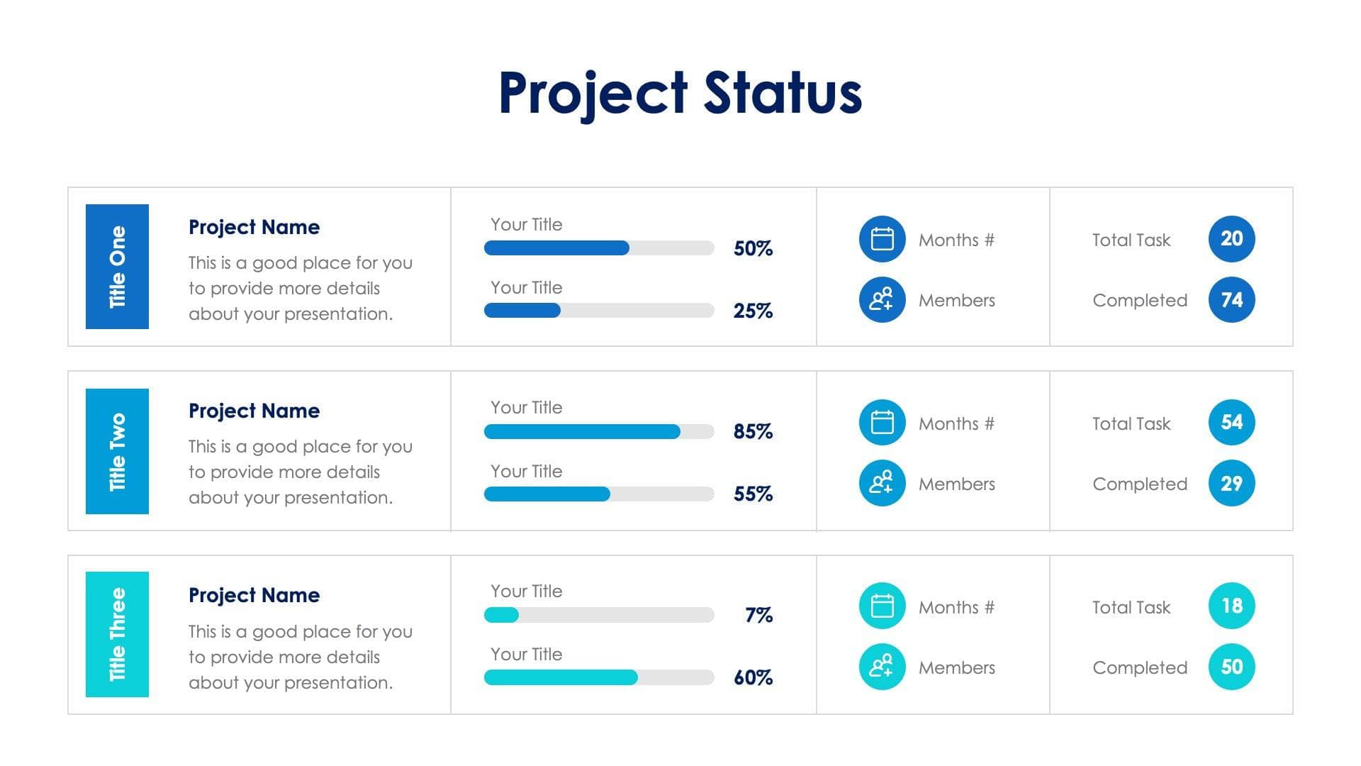 Project Status Slide Infographic Template S04202322 | Infografolio